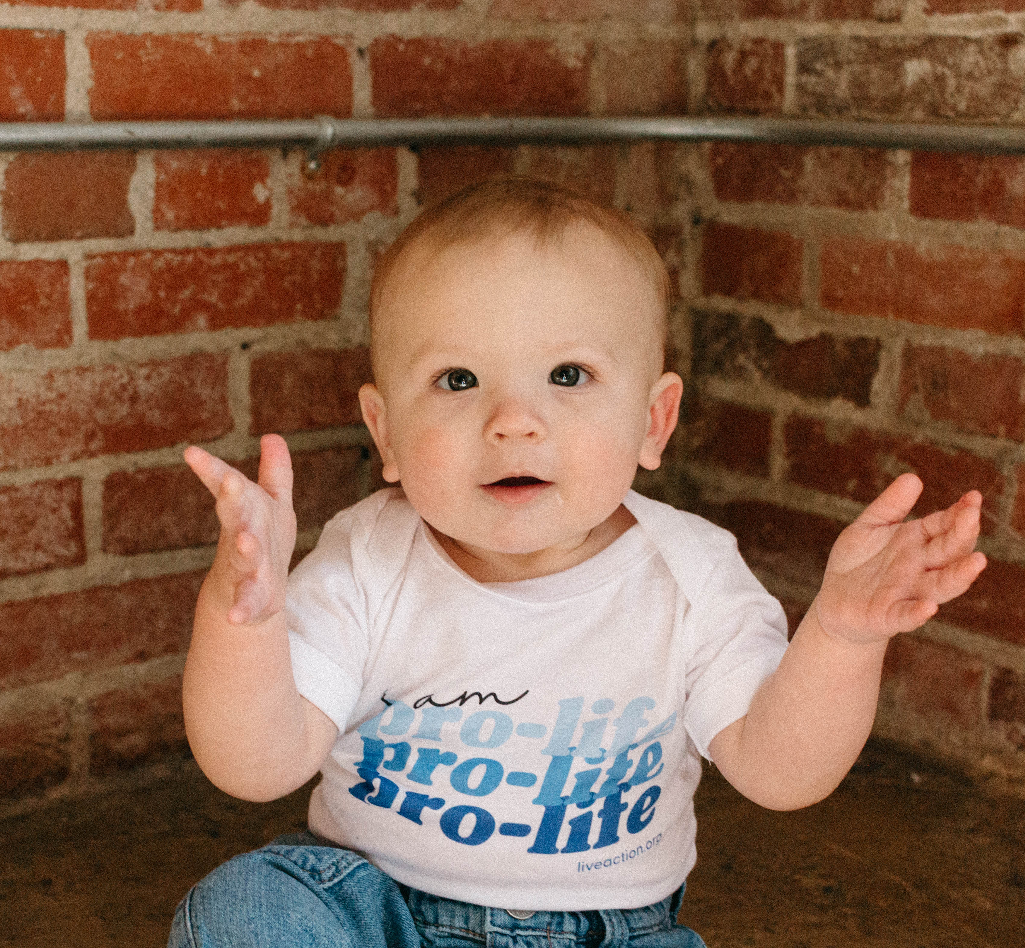 Pro-Life Baby Onesie in Blue – Live Action