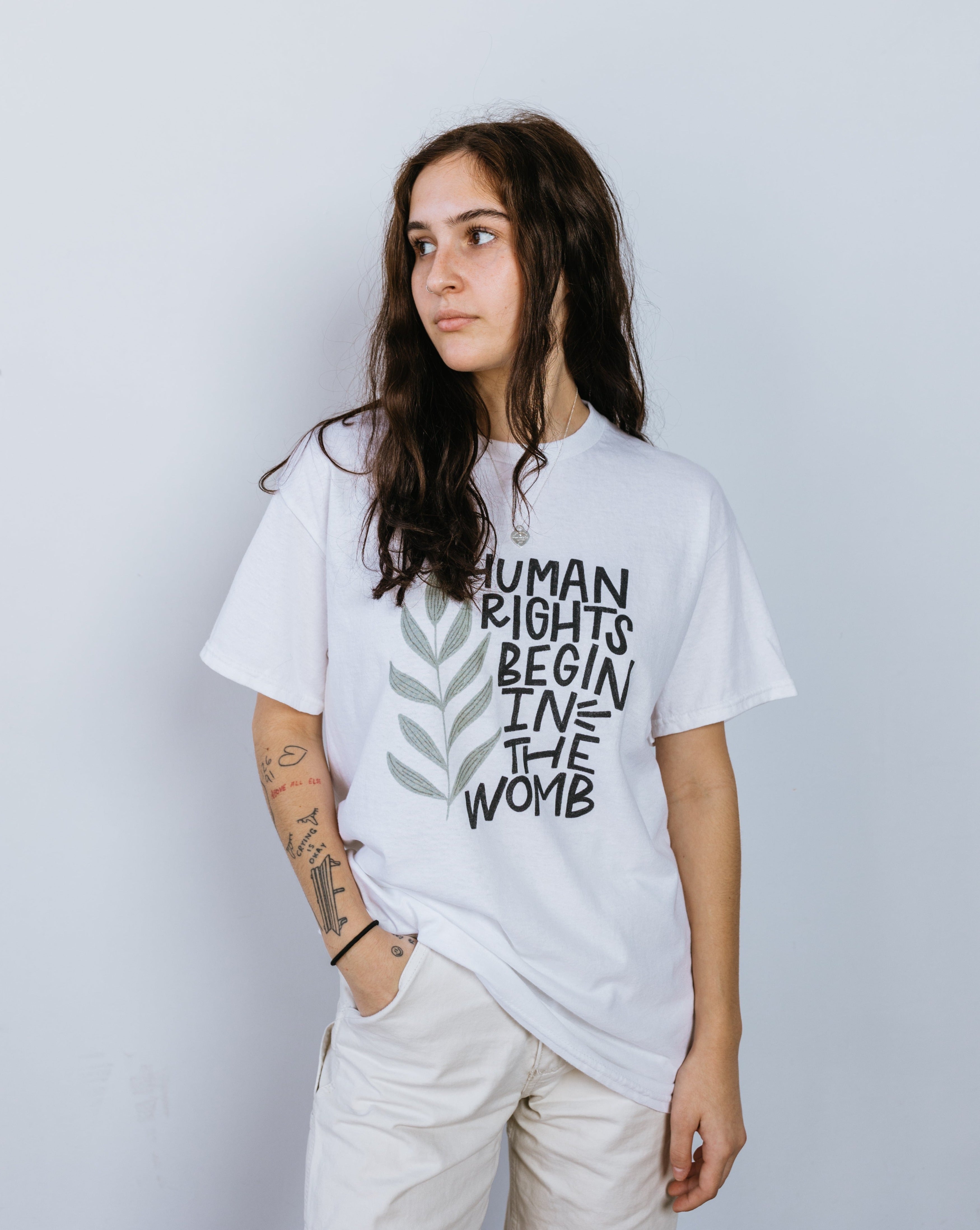 The Lizzie Letters Tee - Human Rights Begin In The Womb – Live Action