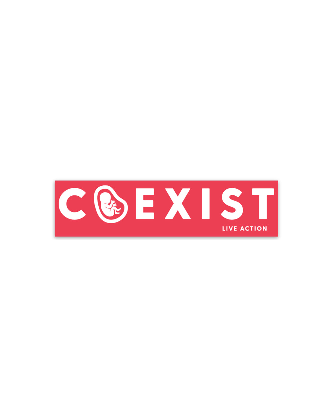 Red Coexist Sticker – Live Action